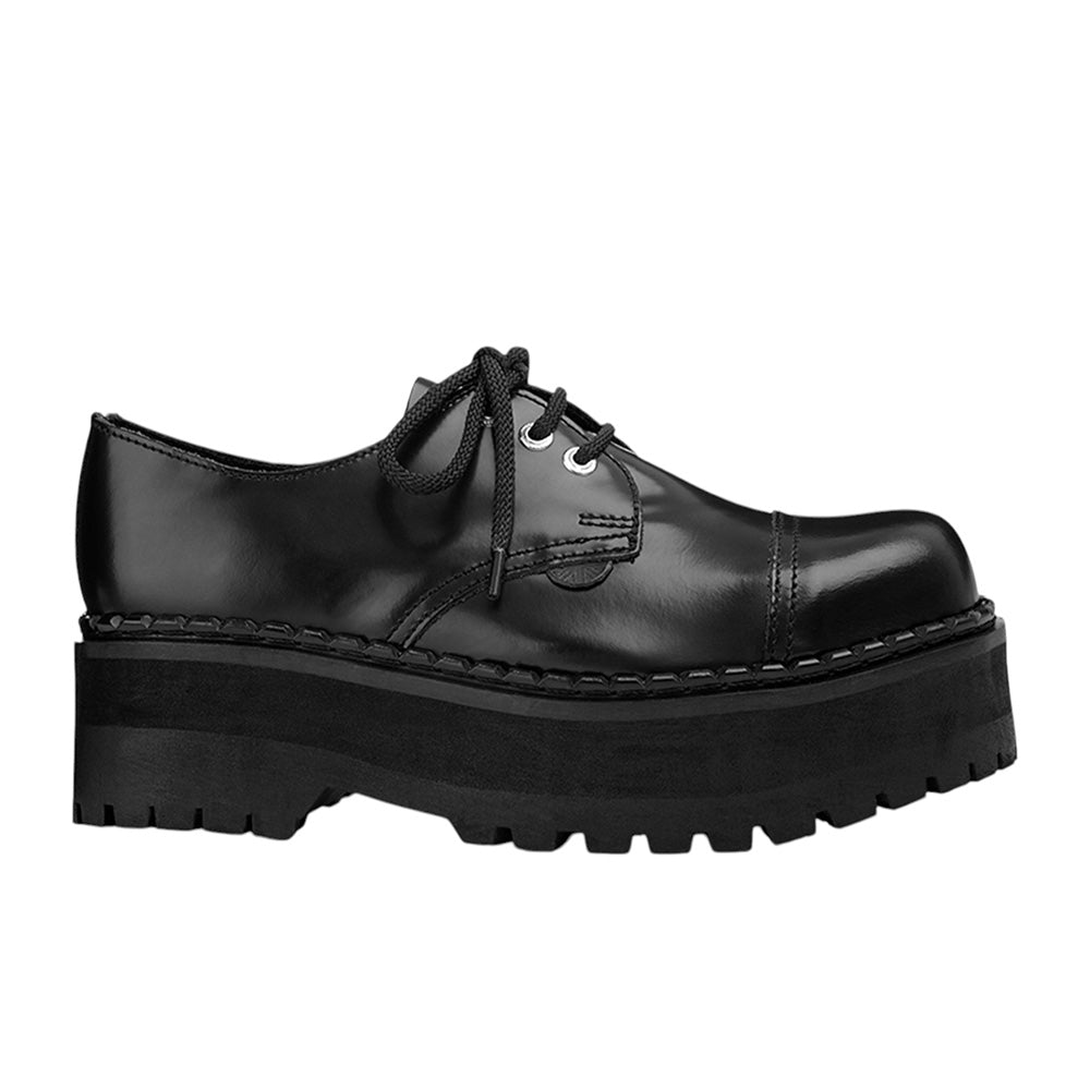 UNDERGROUND PLATFORM STEEL TOE SHOE - TRIPLE - SOLE - TRACKER - BLACK